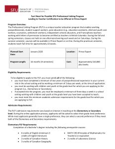 Professional Linking Program | SD52 Website