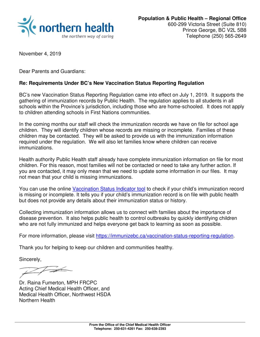 Vaccination Information | SD52 Website