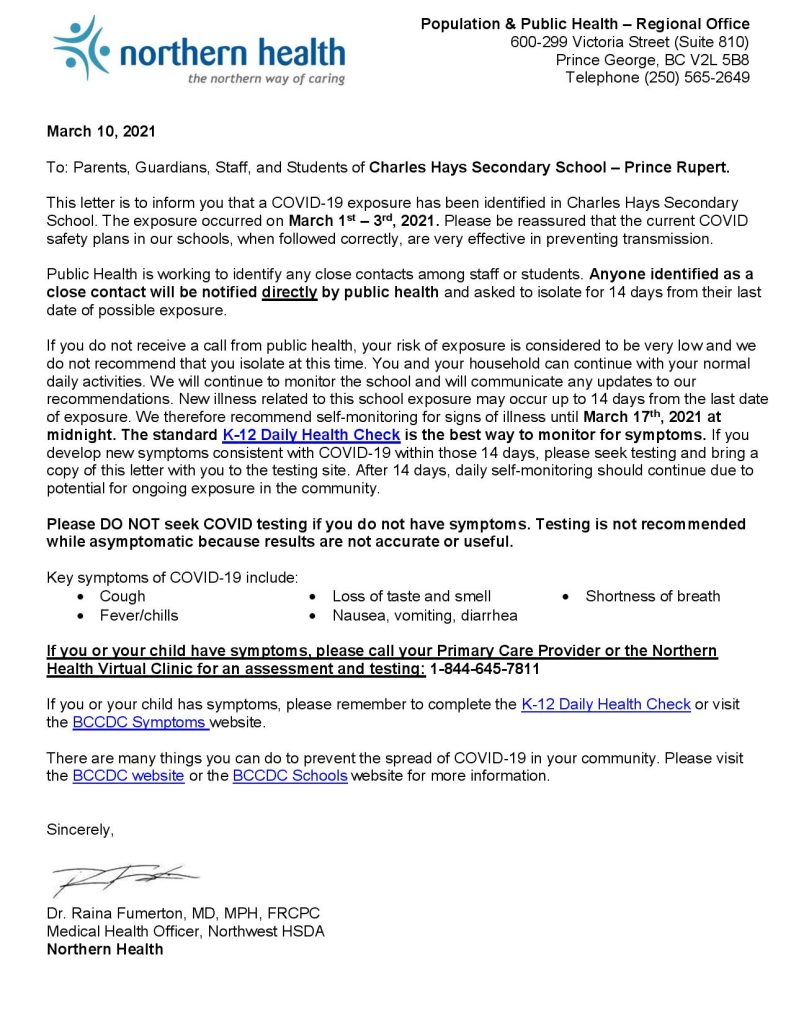 COVID-19 Updates | SD52 Website