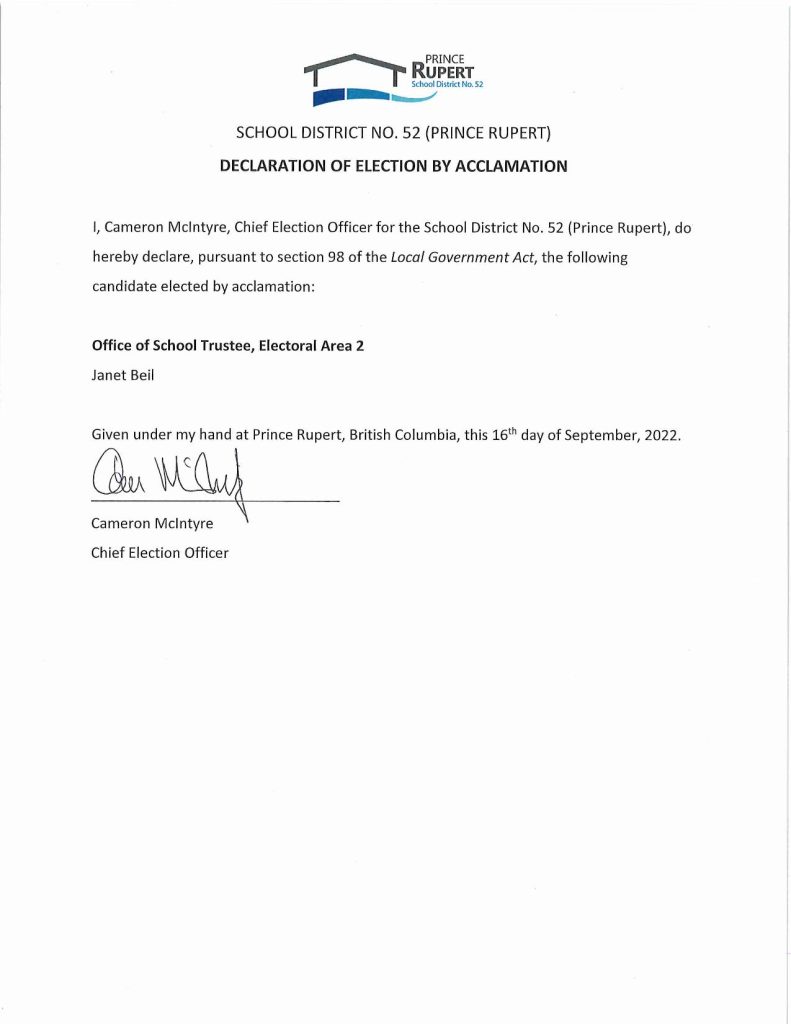 2022 General Local Elections – Notice of Nominations/Declaration of ...